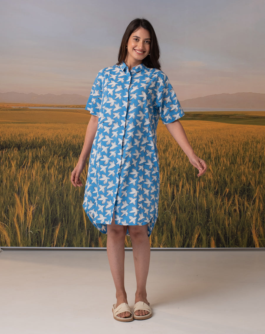 Chidiya Udd Short Shirt Dress – Phutari