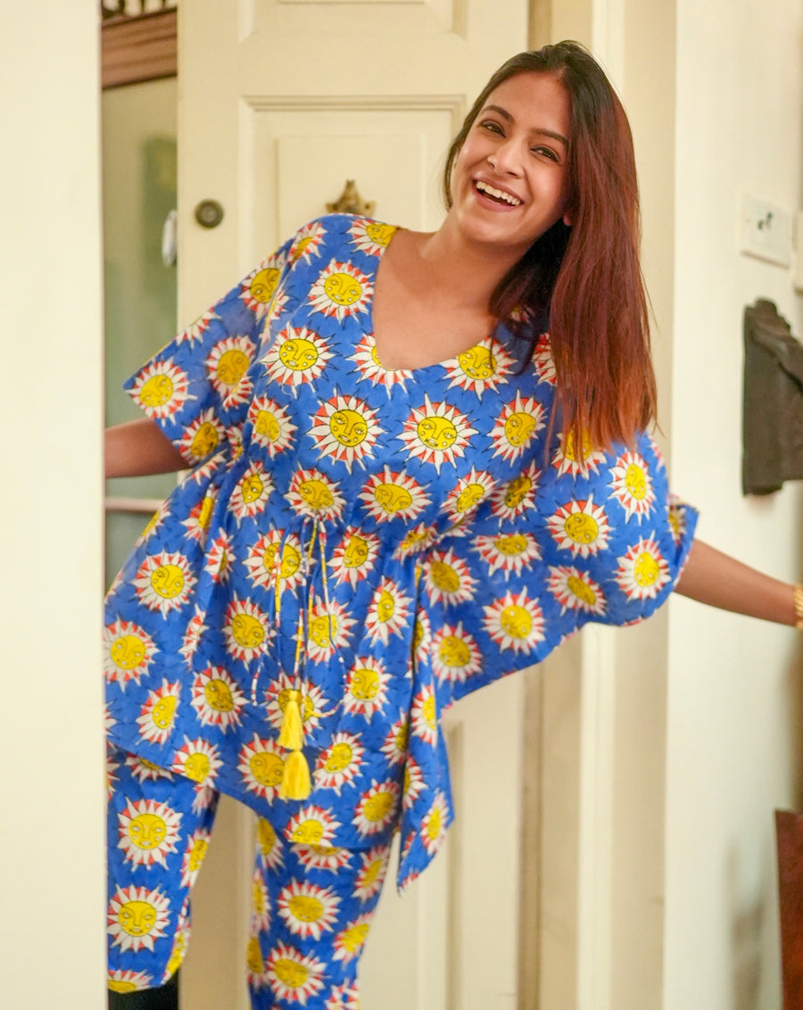 SunBurn Co-ord Set | Hand-Block Printed Cotton | Phutari