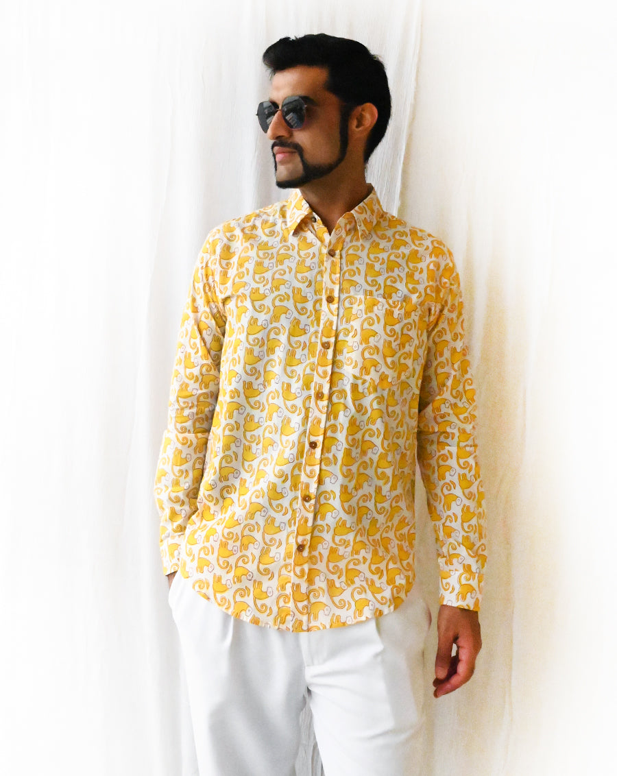 Funky Monkey Cotton Men's Shirt – Phutari