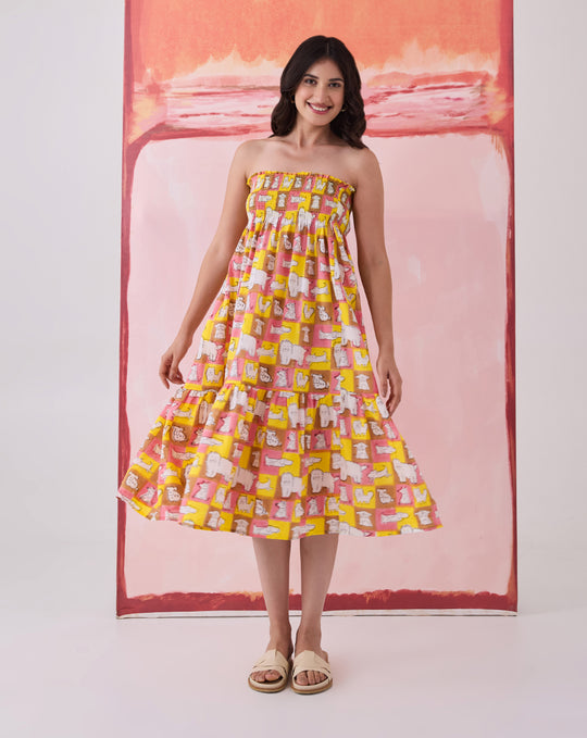 Skirt & Top Co-ord Set by Phutari | Hand Block Printed in Cotton