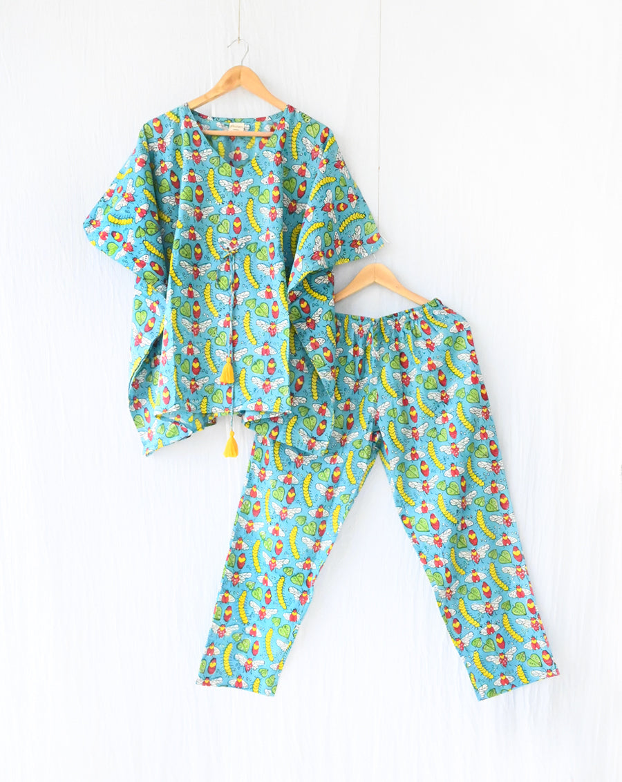 Cat-A-Pillar Set | Phutari | Hand Block Printed in Cotton